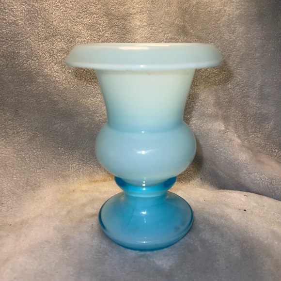 Fenton | Accents | Vintage Fenton Weil Ceramic Blue Glass Overlay Milk ...